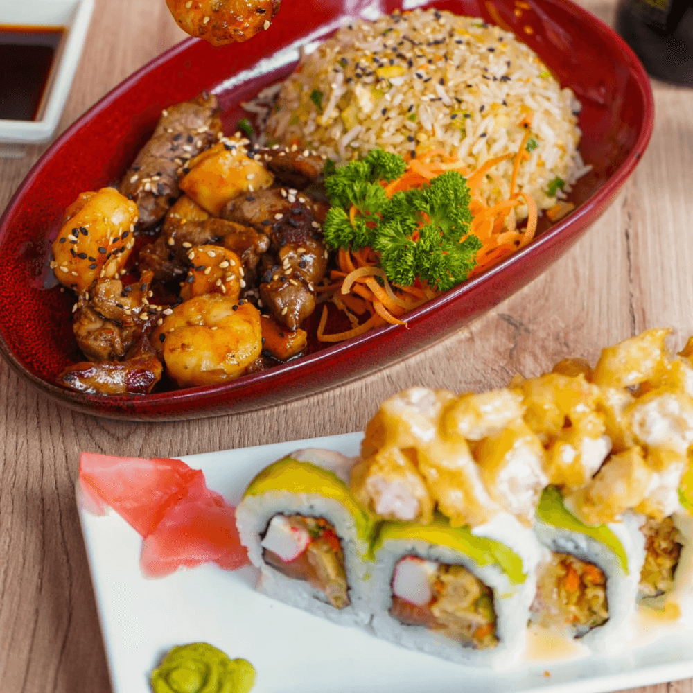 2 Rollos Especiales o Teppan Yaki + Entrante + Postre | Oferta24